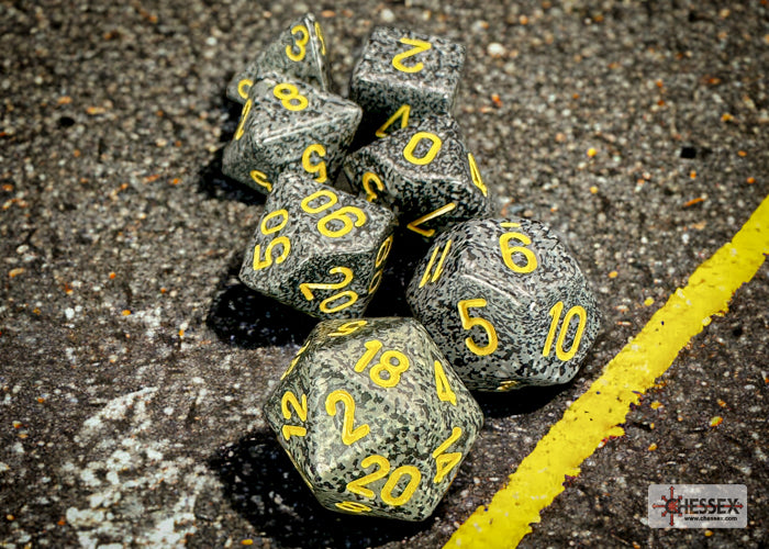 Speckled Urban Camo Polyhedral 7-Dice Set – Behold Games
