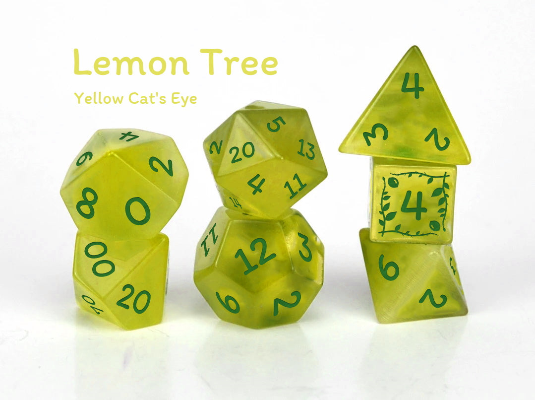 Level Up Dice: Lemon Tree Dice Set – Behold Games